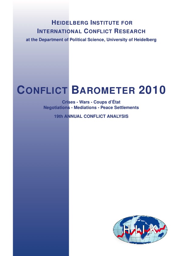 CONFLICT BAROMETER - 2010